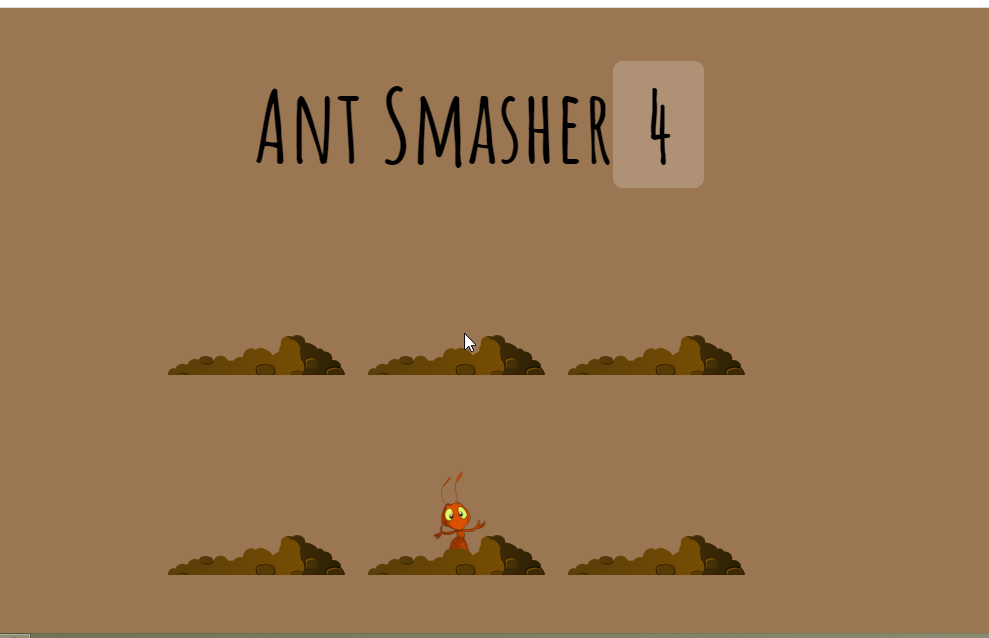 Ant Smasher Game in JavaScript Free Source Code | SourceCodester